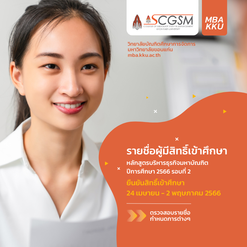 MBAKKU | ประกาศรายชื่อผู้มีสิทธิ์เข้าศึกษาระดับบัณฑิตศึกษา หลักสูตร ...